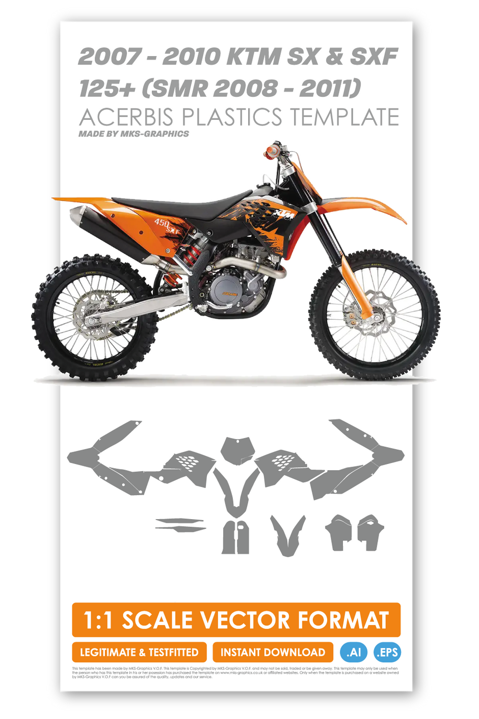 KTM Motocross Templates – MKS-Graphics