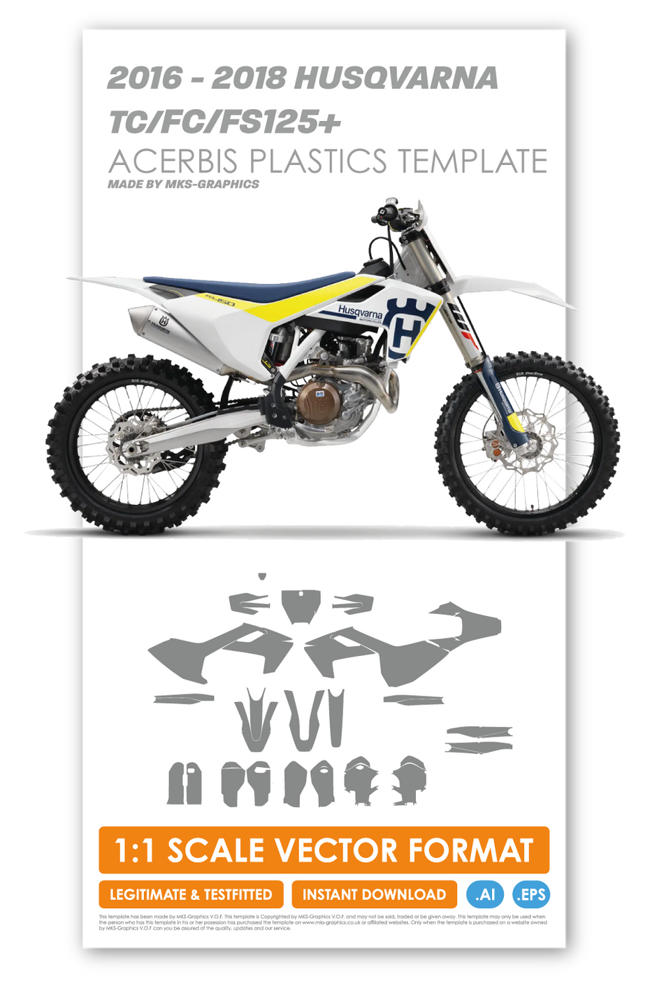 Husqvarna Motocross Templates – MKS-Graphics