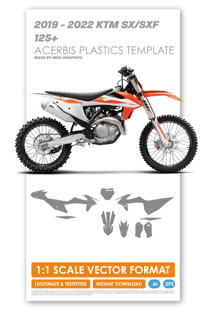 KTM Motocross Templates – MKS-Graphics