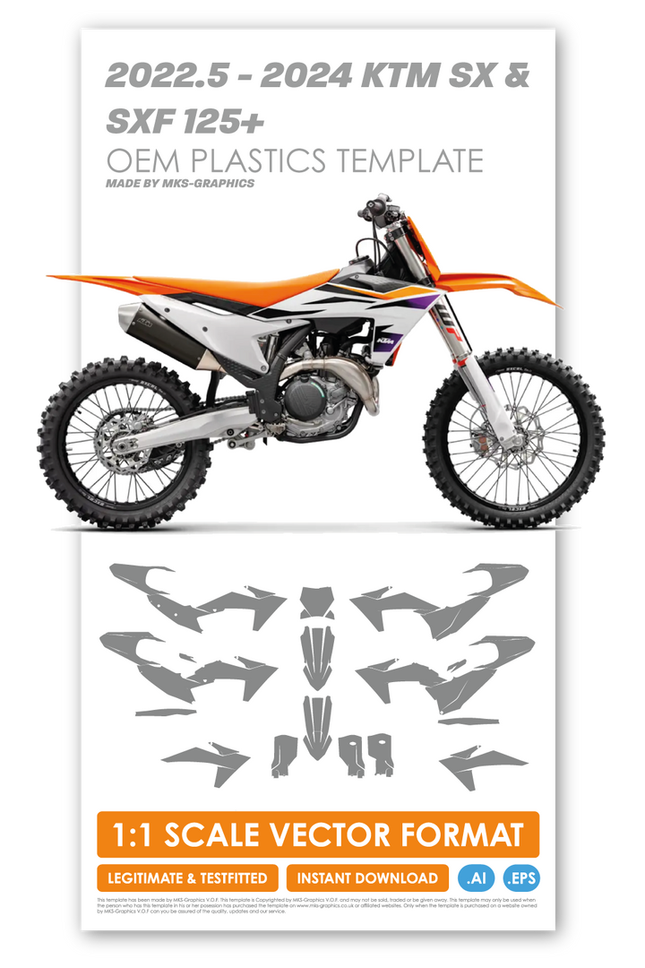 KTM Motocross Templates – MKS-Graphics