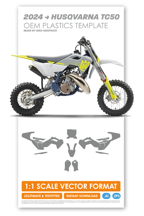 HUSQVARNA TC50 2024 TEMPLATE (OEM PLASTICS) – MKS-Graphics