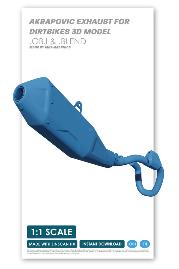 AKRAPOVIC EXHAUST 3D MODEL (.OBJ AND .BLEND) – MKS-Graphics