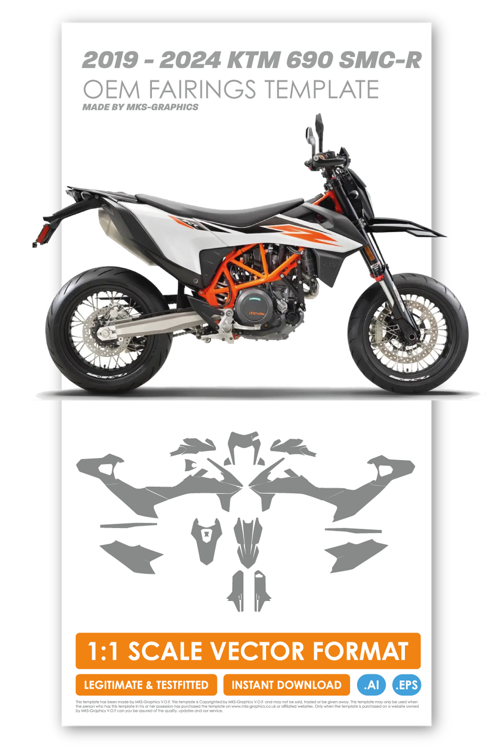 KTM 690 SMC-R 2019 - 2020 - 2021 - 2022 - 2023 - 2024 TEMPLATE – MKS ...