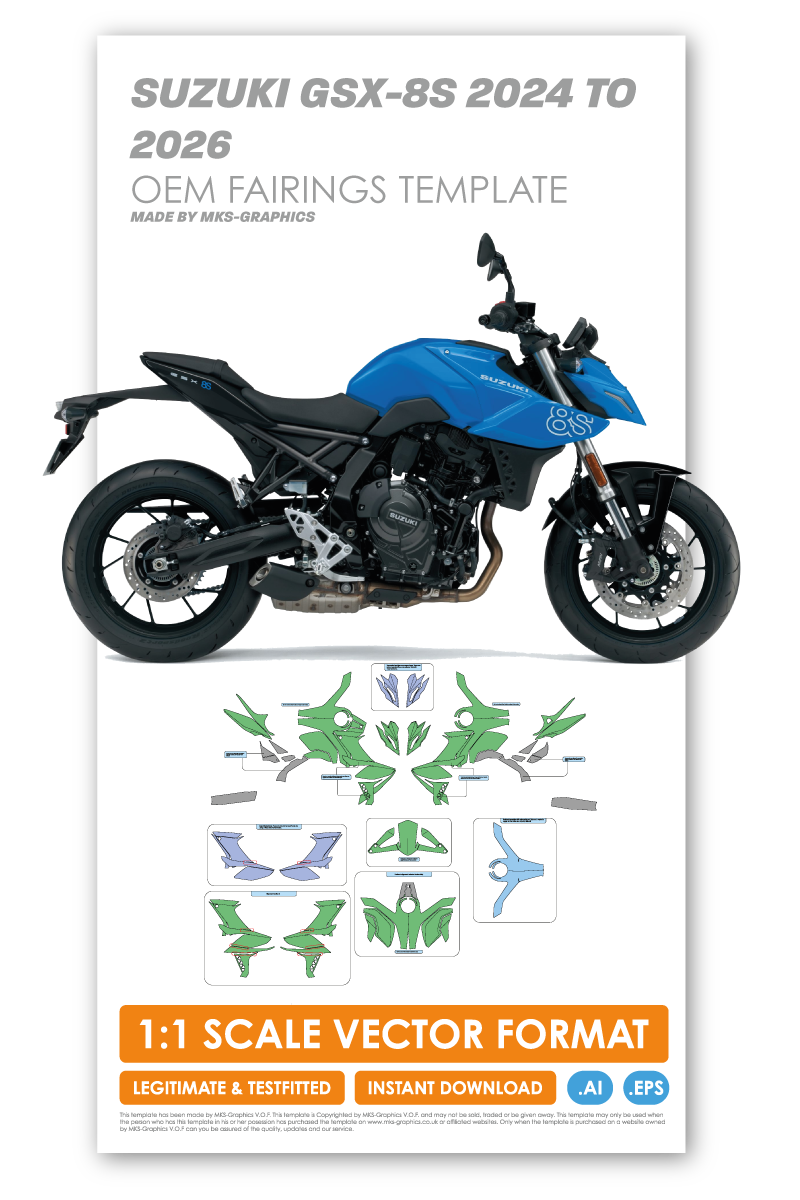 SUZUKI GSX-8S 2024 / 2025 / 2026 OEM FAIRINGS TEMPLATE – MKS-Graphics