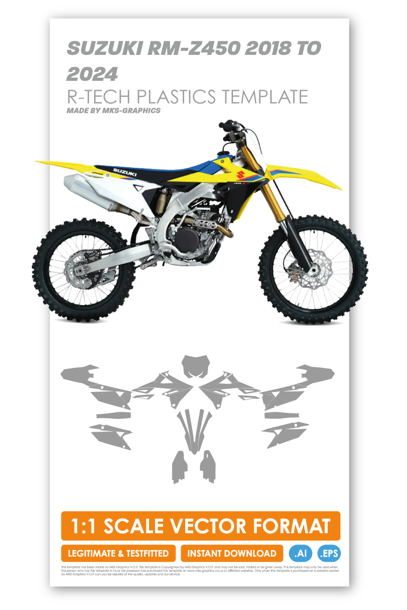 SUZUKI RM-Z450 2018 to 2024 TEMPLATE – MKS-Graphics