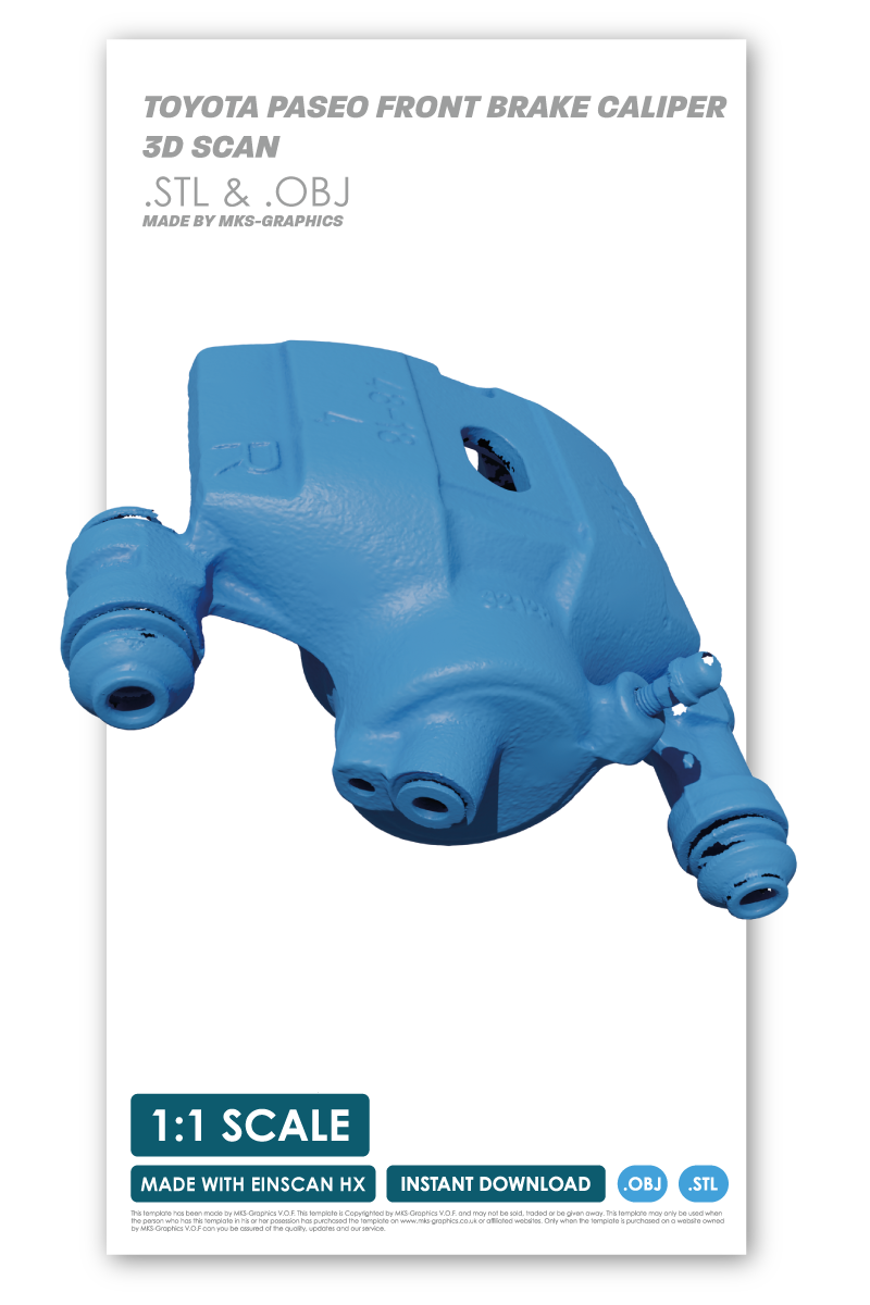 TOYOTA PASEO FRONT BRAKE CALIPER 3D SCAN – MKS-Graphics