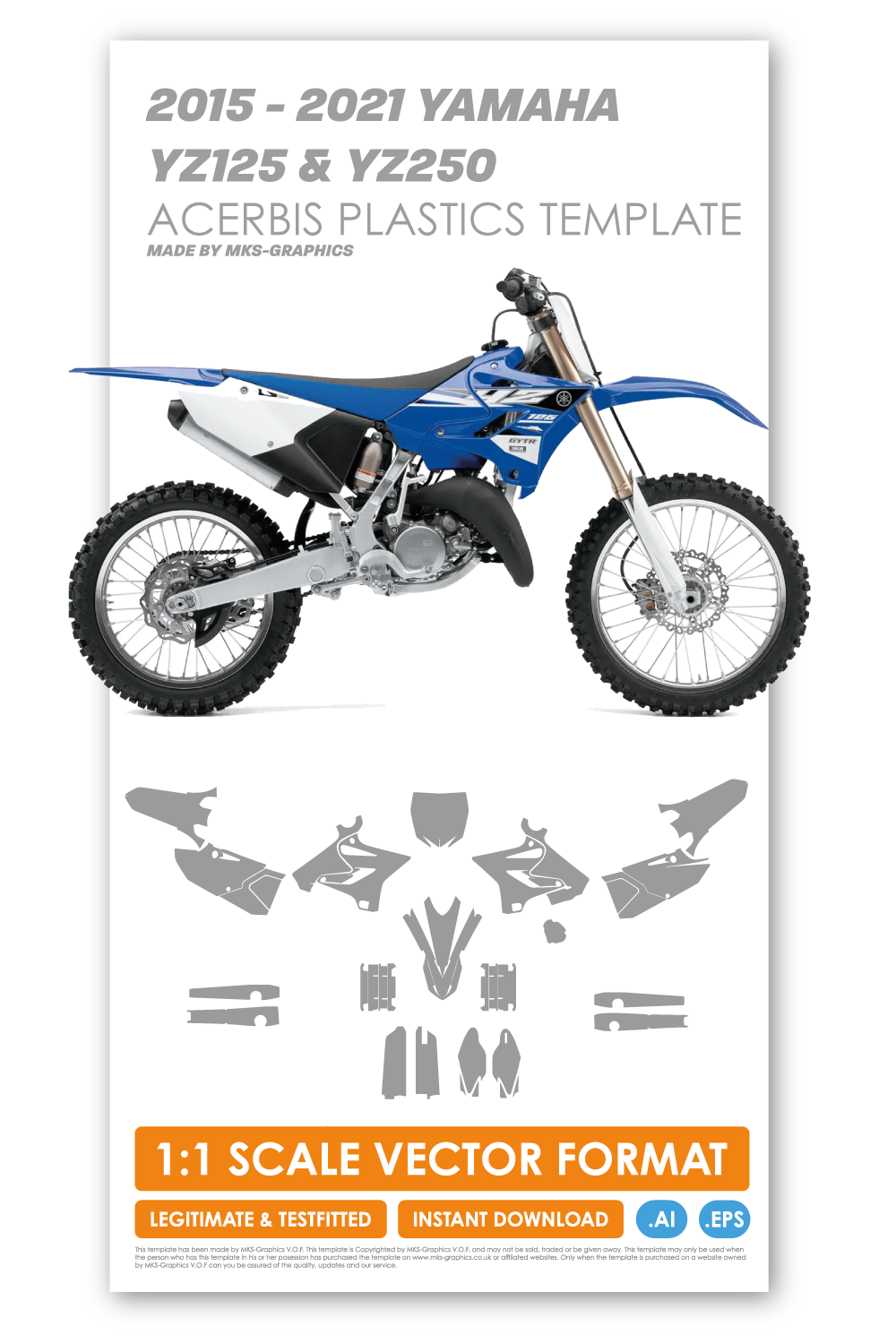 YAMAHA YZ125 & YZ250 2015 - 2016 - 2017 - 2018 - 2019 - 2020 - 2021 ...