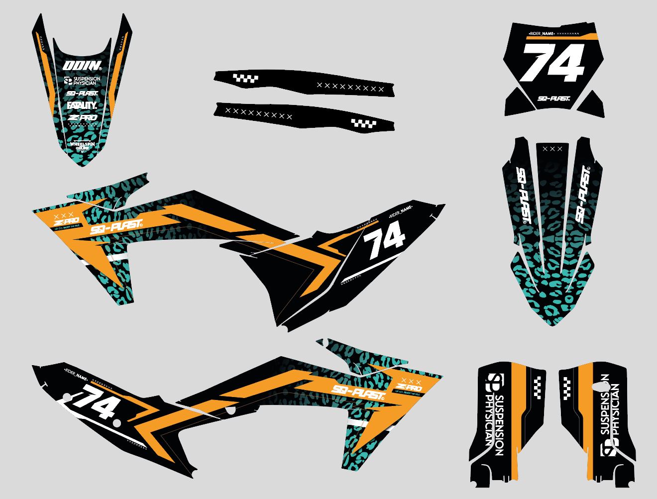 KTM - LEOPARD - PRE-MADE DESIGN (KTM - SX - SXF 2023) – MKS-Graphics